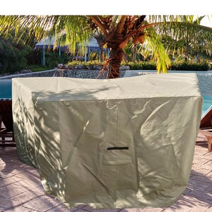 Bamboo Tiki Bar. Thatch Umbrella and Fitted Outdoor Cover Included ...