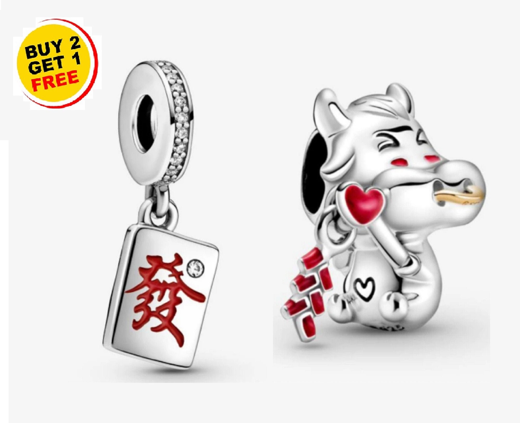 Calf Mahjong Charms Cute Ox Charms for Pandora - Etsy