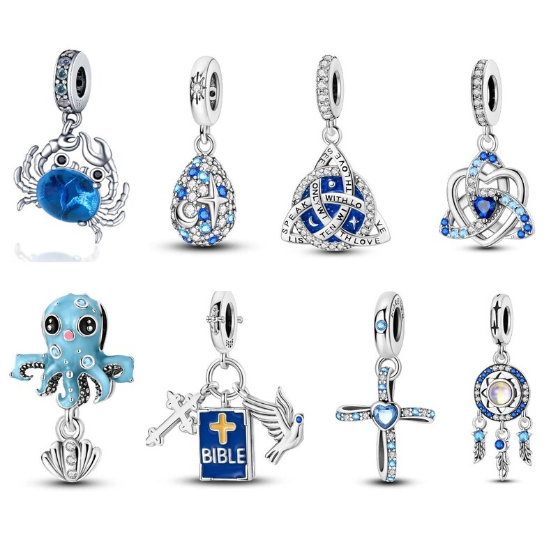 Blue Pandora Charm - Etsy