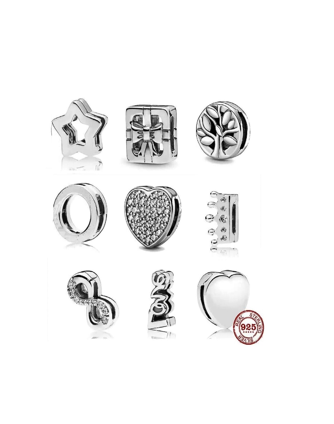 Reflection Charm, Reflexions Mesh Bracelet Charms, Clip Charm, Silver ...