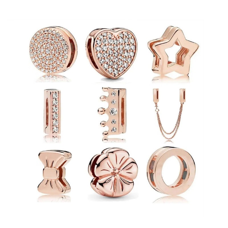 Rose Gold Pandora Charms - Etsy