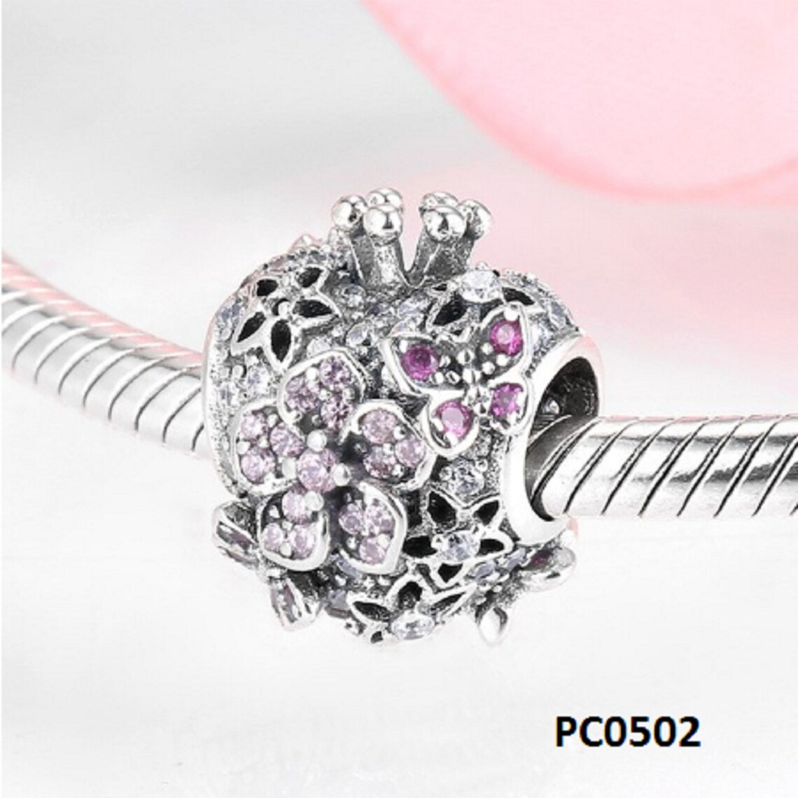 Charmes Pandora Fleurs Charmes coeur Perles CZ Charmes pour - Etsy France