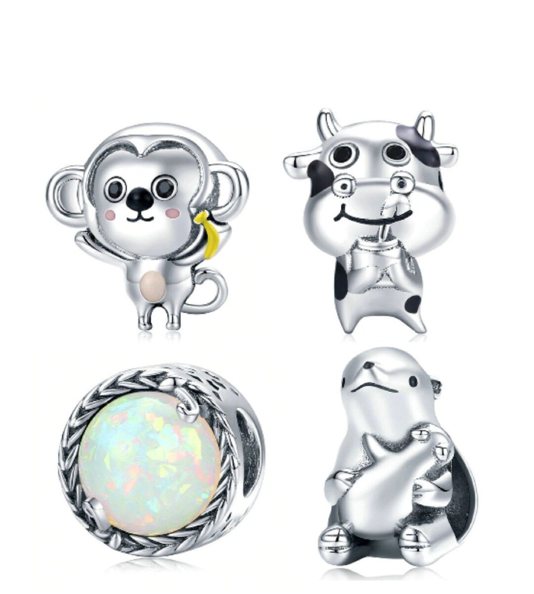 Monkey Cow Bear Pandora Charms Birthstones Charm for Pandora - Etsy