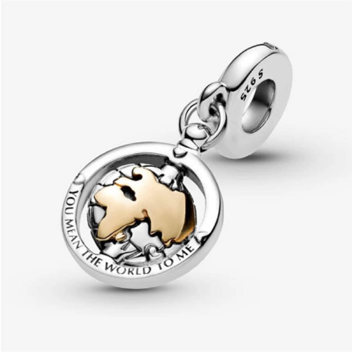 World Earth Charms Letters Dangle Charms for Bracelets - Etsy
