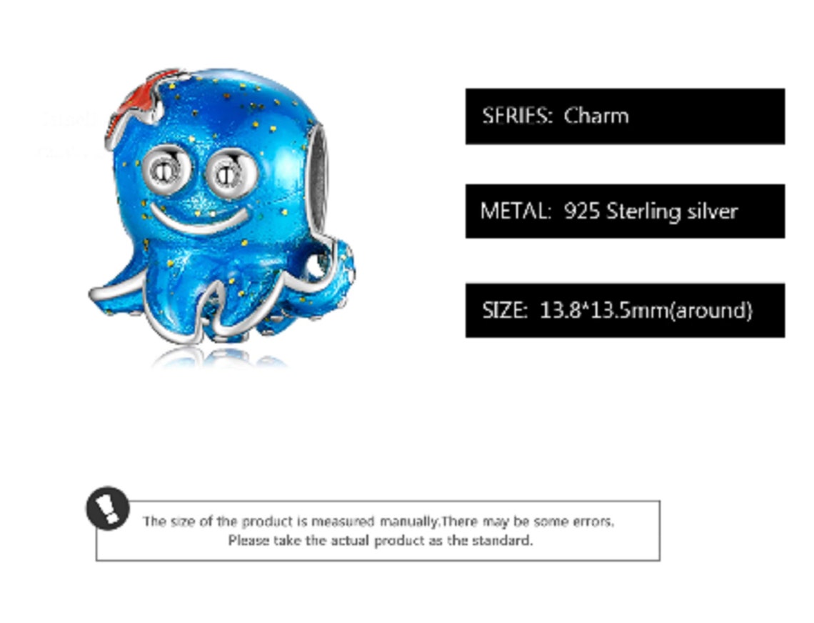 Octopus Charm Animal Charms Ocean Charms for Bracelet - Etsy