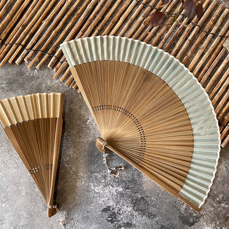 Solid Color Folding Fan Hanfu Fan Summer Hand Fans Bamboo - Etsy