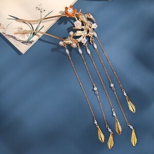 Fish Hairpin Fringed Hairpin Flower Hairpin Hanfu Hairpin - Etsy