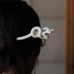 White Snake Hairpin, Simple Hairpin, Retro Hairpin, Hanfu Hairpin, Hair ...