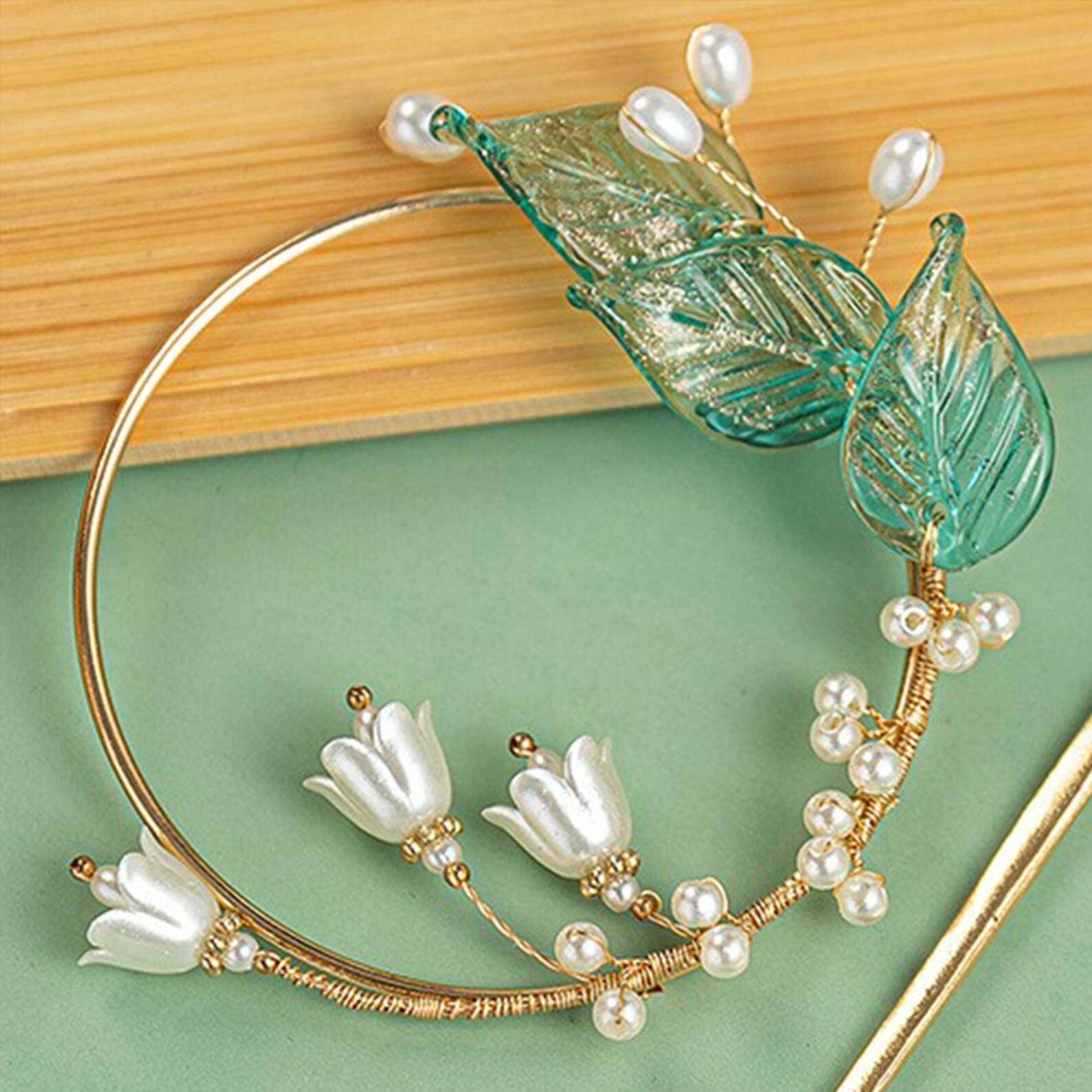 Flower Hairpin Leaf Ring Hairpin Vintage Hairpinhanfu Hair | Etsy