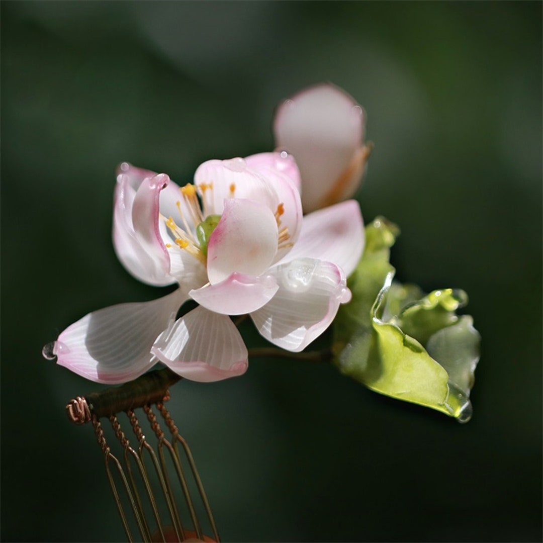 Lotus Hair Comb Vintage Flower Hair Comb Hanfu Hair Pin - Etsy
