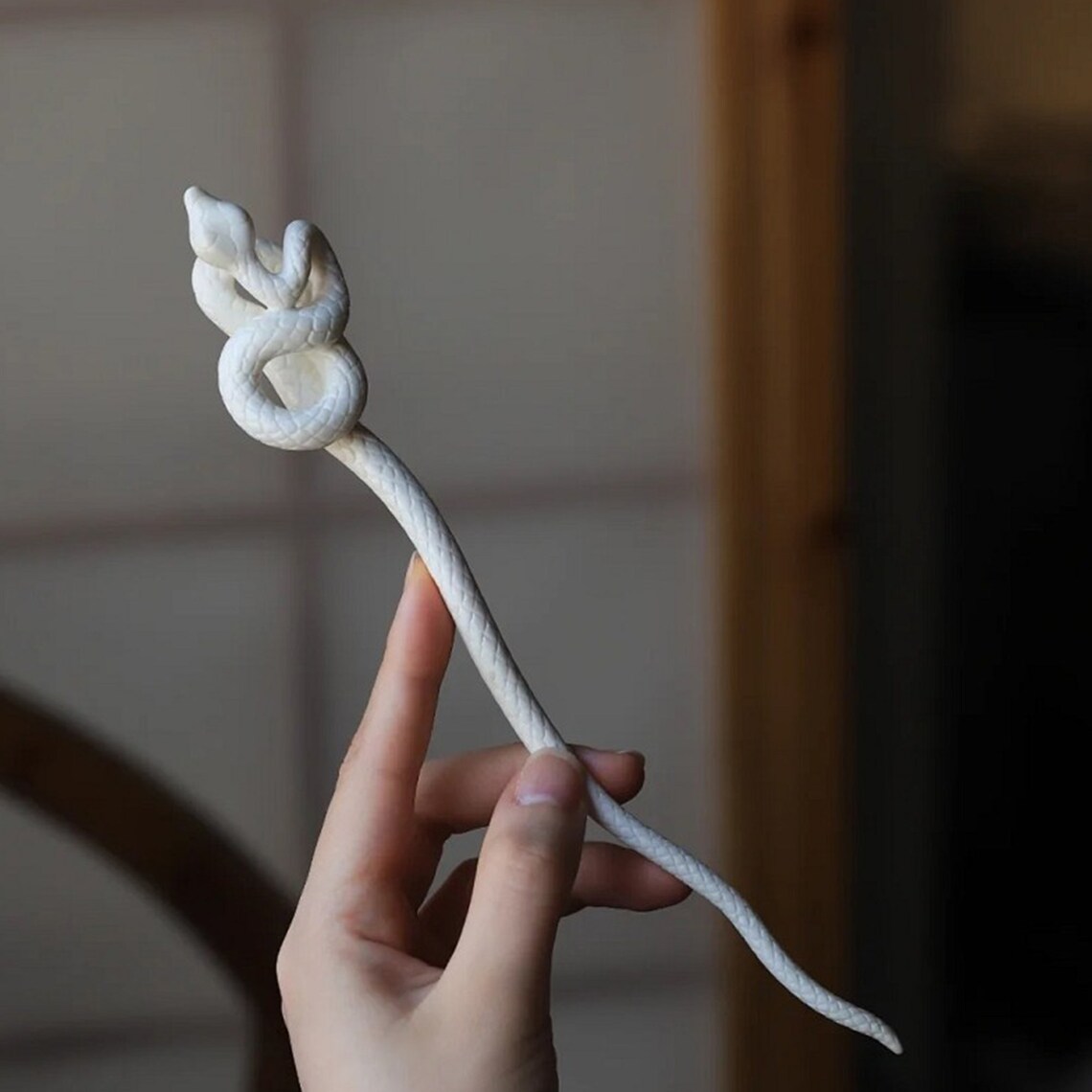White Snake Hairpin Simple Hairpin Retro Hairpin Hanfu - Etsy
