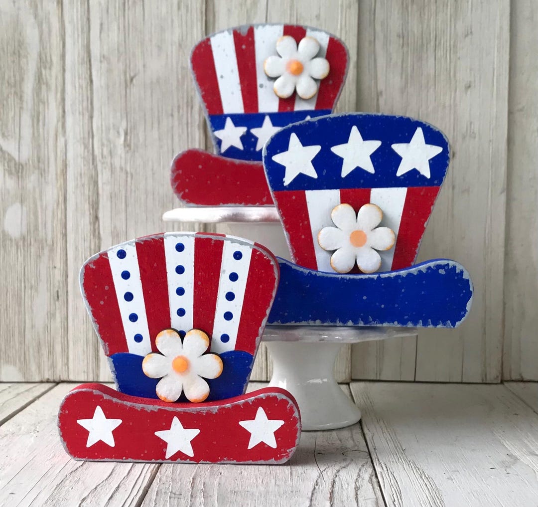 Uncle Sam Decor, Uncle Sam Hat Decor, Patriotic Decor - Etsy
