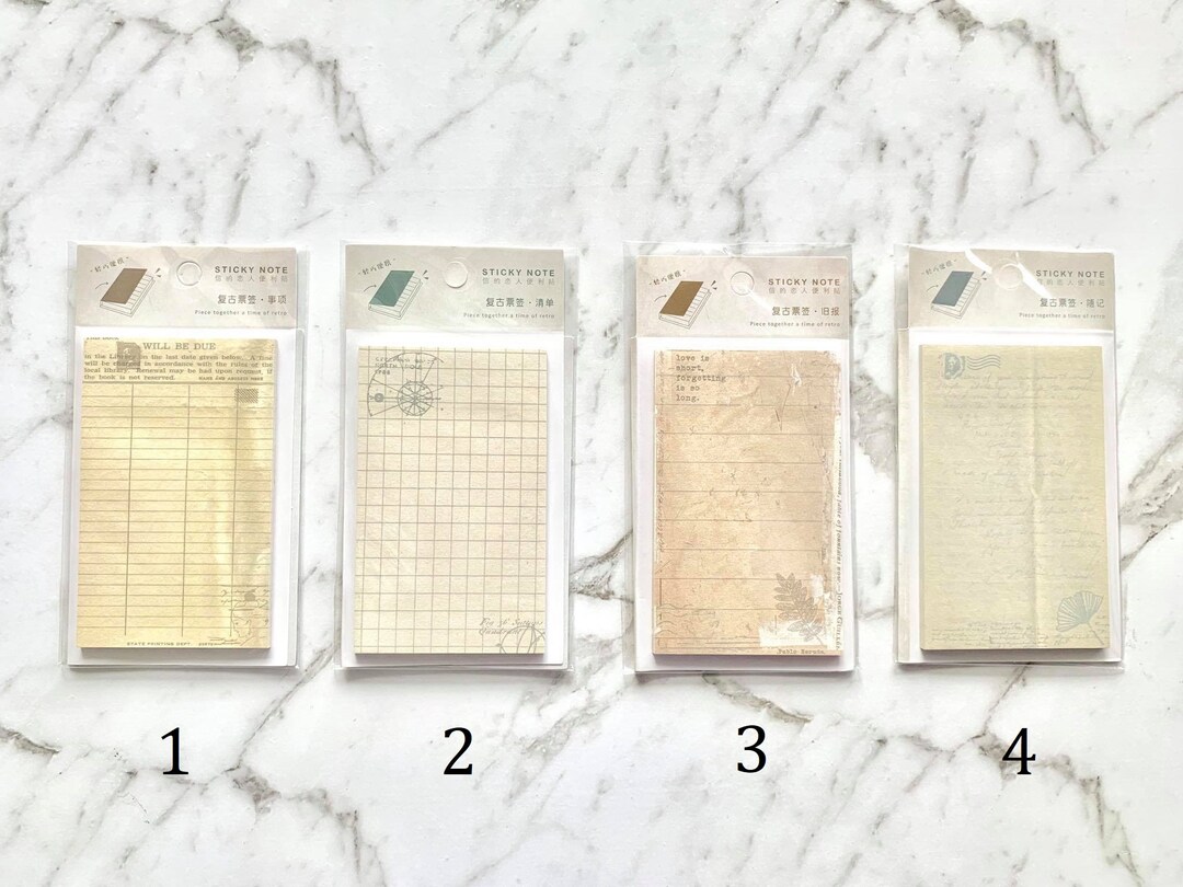 Vintage-themed Sticky Notes - Etsy Australia