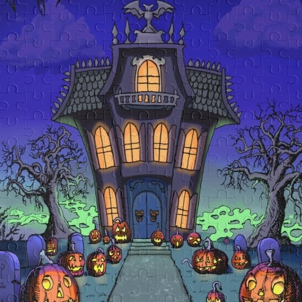 Haunted Mansion Jigsaw Puzzle - Etsy