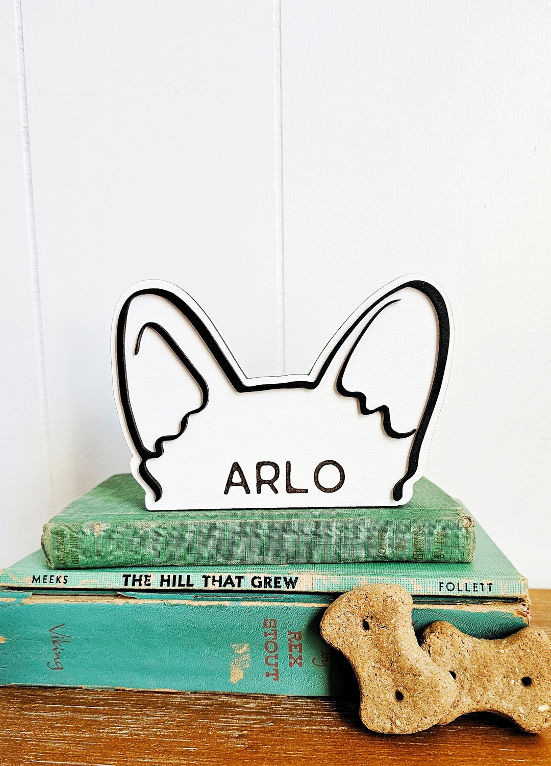 Custom Dog Ear Art Custom Dog Ear Line Art Sign Pet Memorial Dog ...