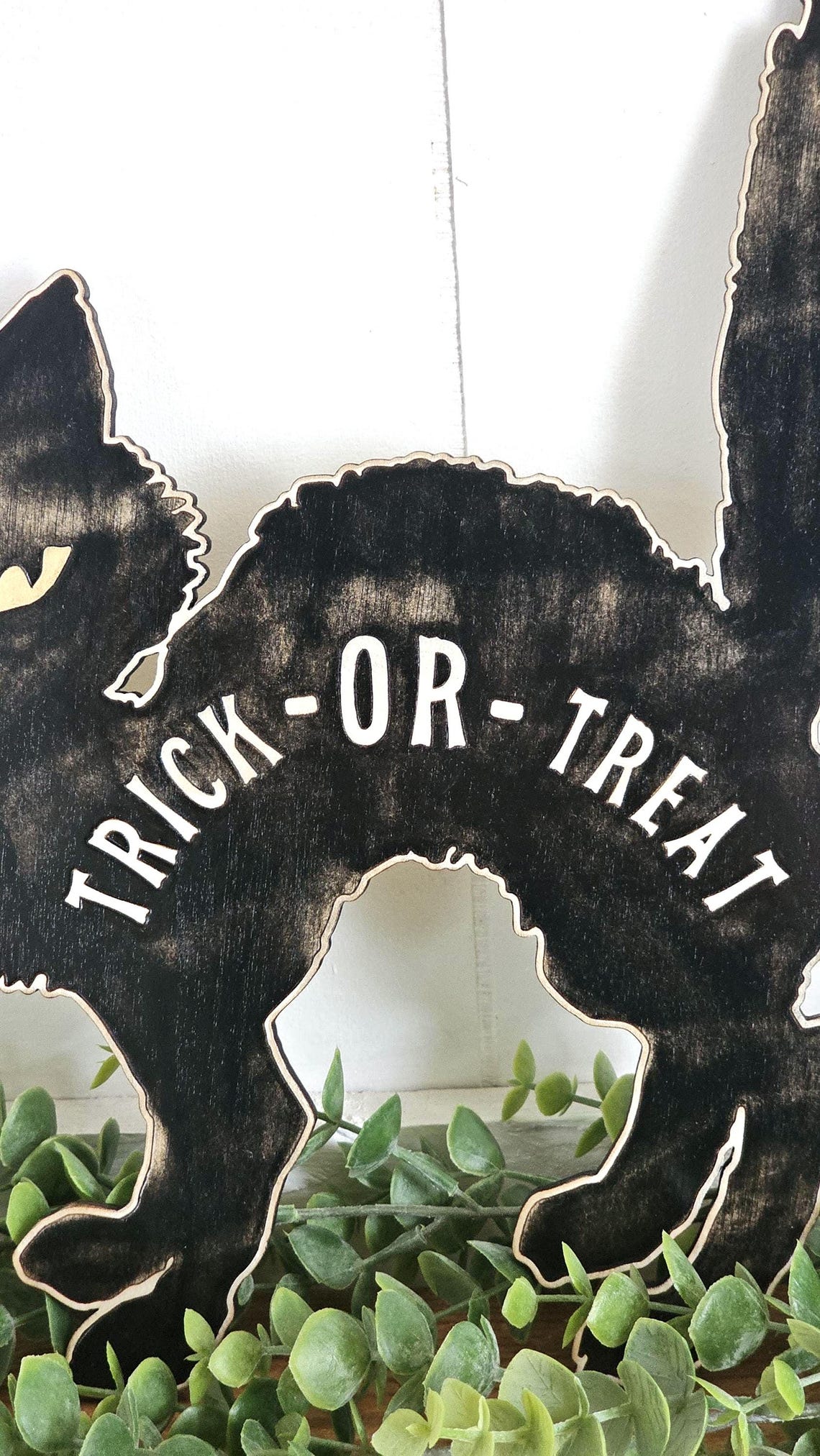Vintage Halloween Black Cat Sign: Spooky Retro Fall Decor - Etsy