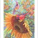 Sunflowers and Cardinals, Cardinal Couple, Bird Family, Oil Painting ...
