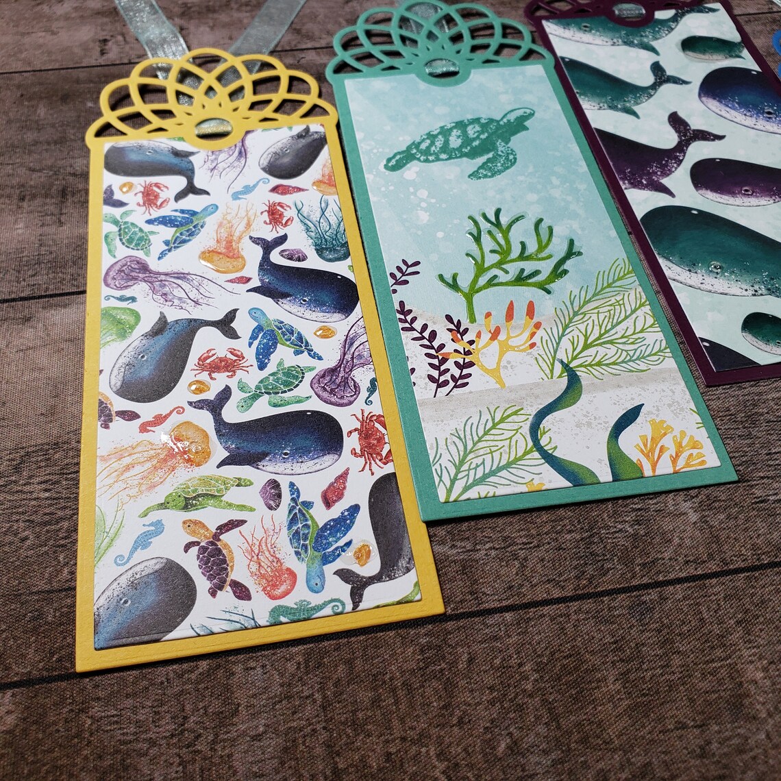 Handmade Sea Life Bookmarks Whales Turtles Seahorses - Etsy
