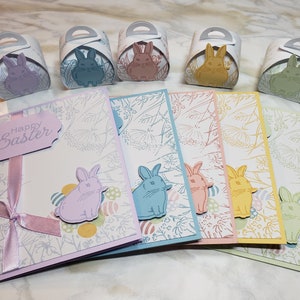 Handmade Easter Cards With Matching Mini Gift Boxes Pastel Set - Etsy