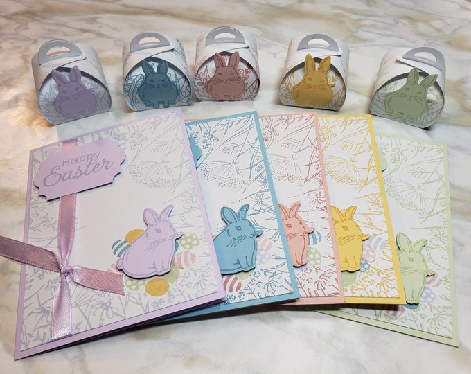 Handmade Easter Cards With Matching Mini Gift Boxes Pastel Set of 5 - Etsy