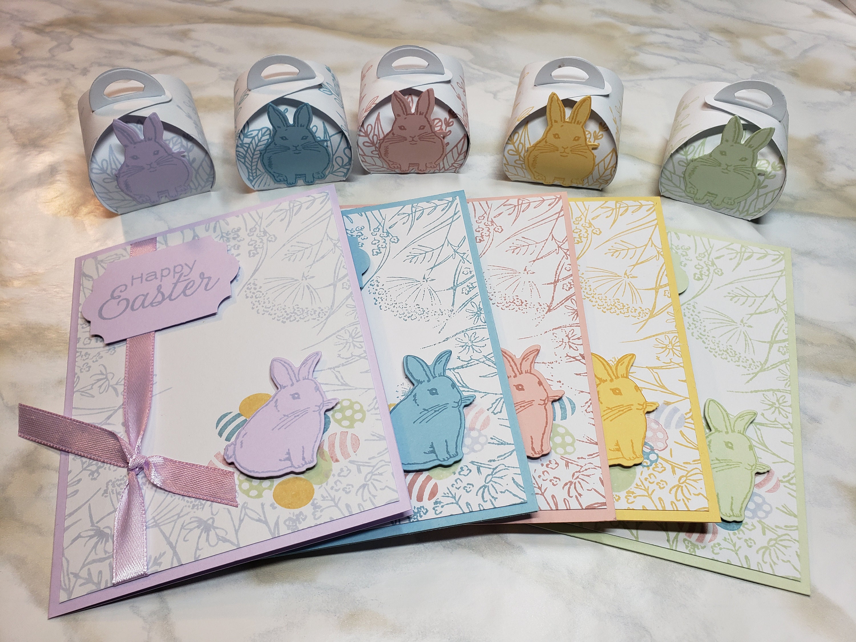 Handmade Easter Cards With Matching Mini Gift Boxes Pastel Set - Etsy