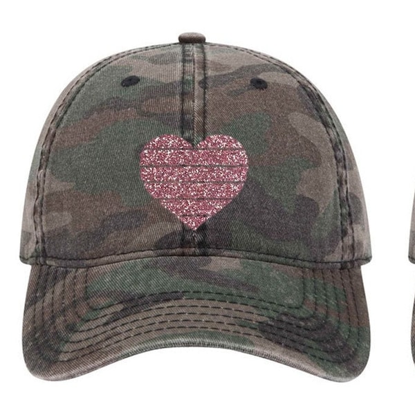Pink Camo Heart - Etsy