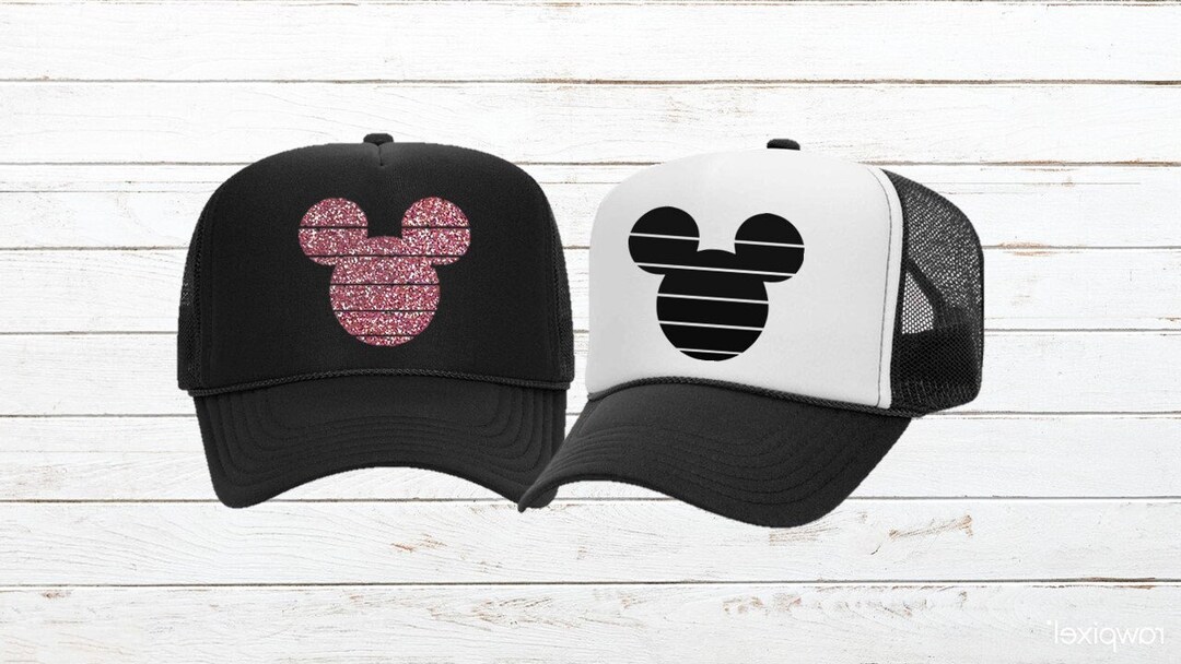 Mickey Mouse Striped Trucker Hat, Disney Family Trucker Hats, ALL SIZES ...