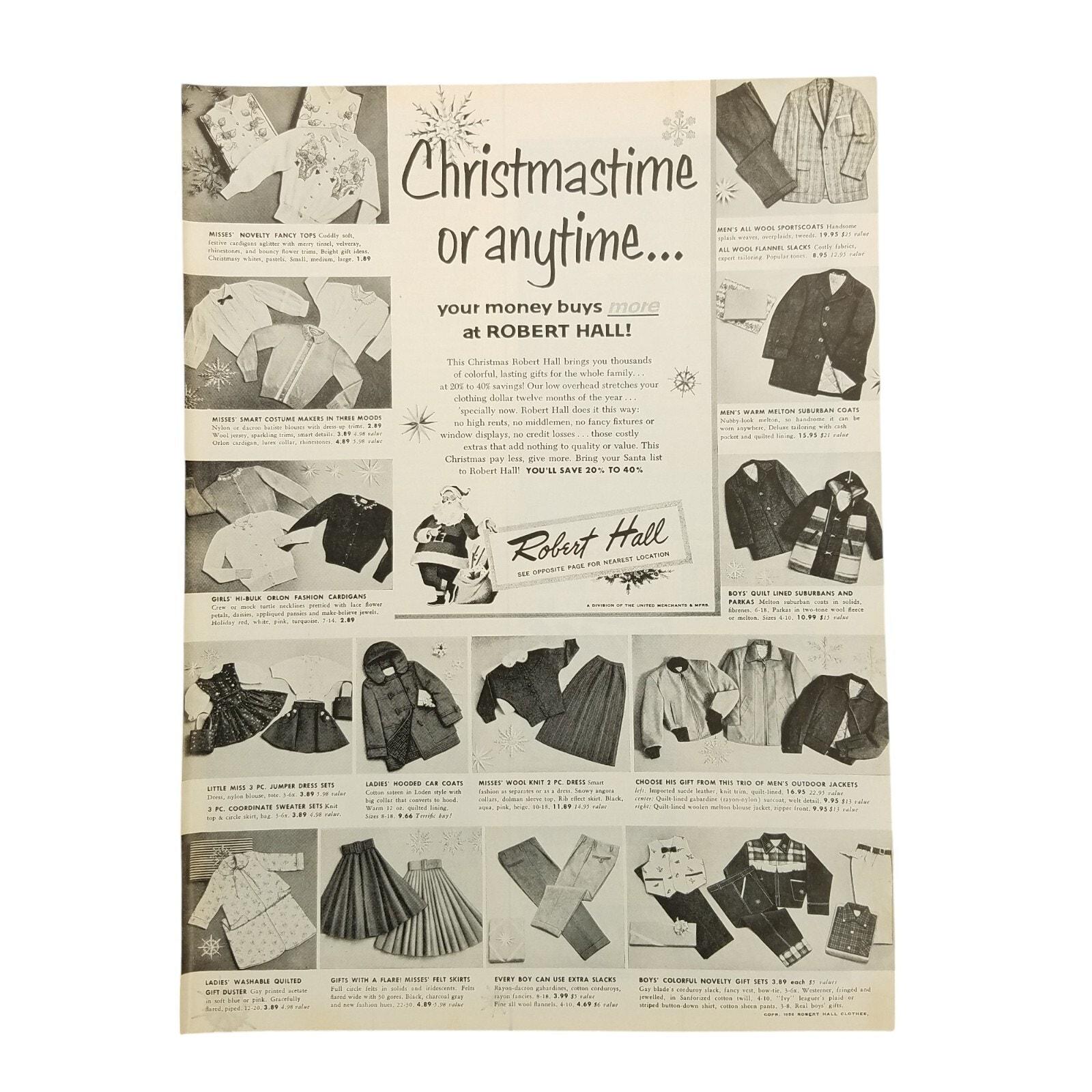 1956 Robert Hall Clothing Vintage Print Ad Your Money Buys More - Etsy