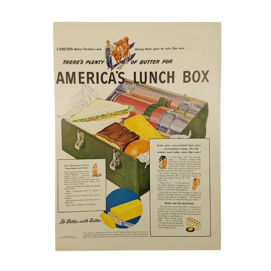 1942 American Dairy Association Vintage Print Ad Butter in Americas ...