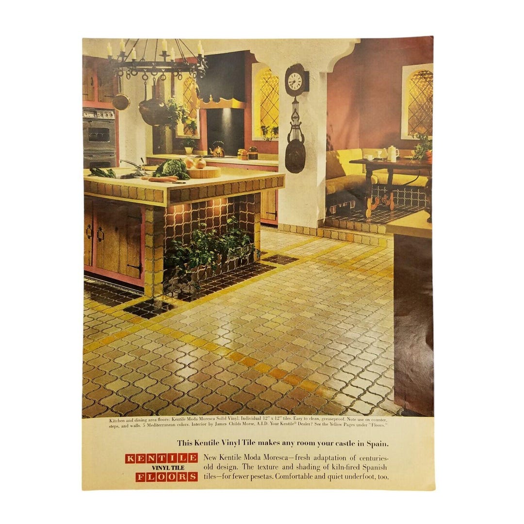 1967 Kentile Vinyl Tile Floors Vintage Print Ad Makes Any Room Your ...