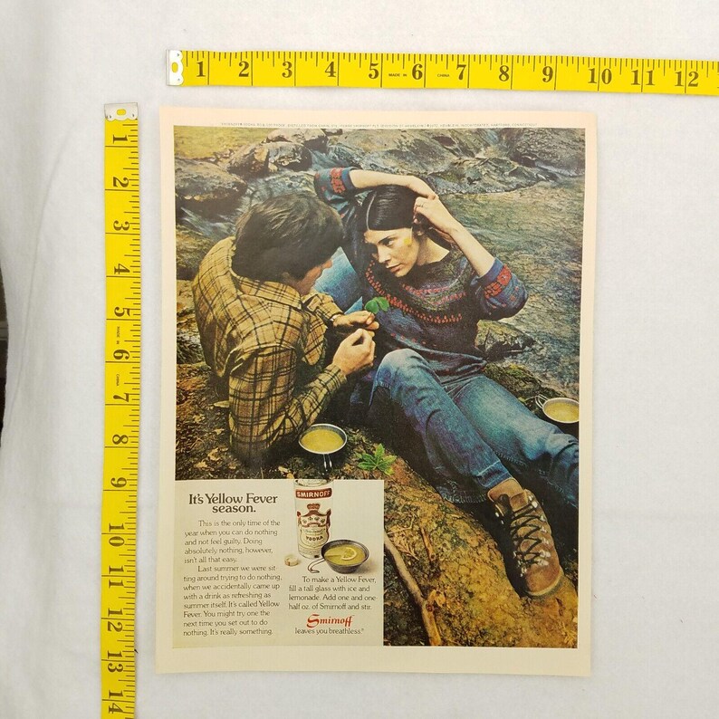 1972 Smirnoff Vodka Vintage Print Ad Its Yellow Fever Season Drink ...
