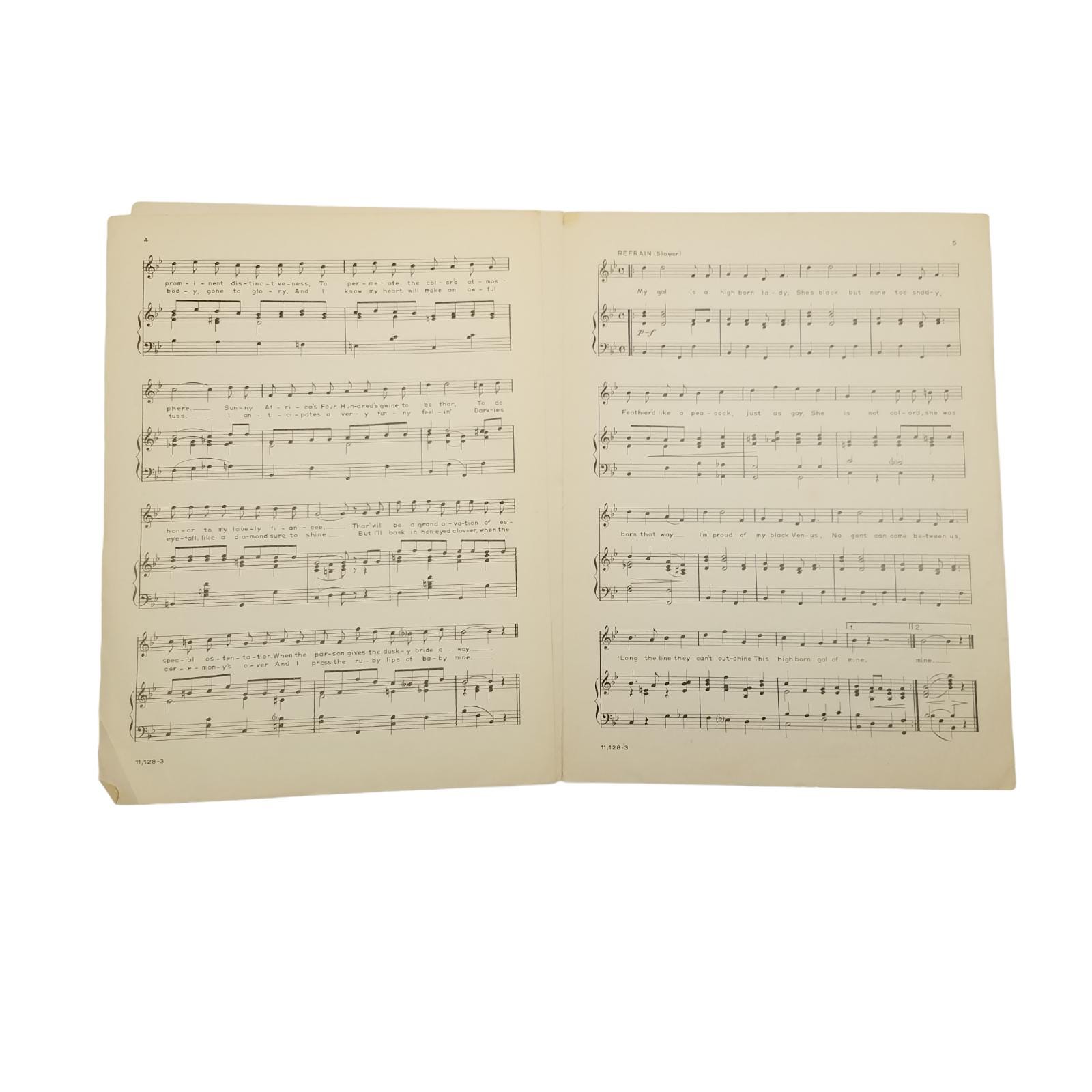 My Gal is A High Born Lady Vintage Sheet Music Barney Fagan 1940 - Etsy