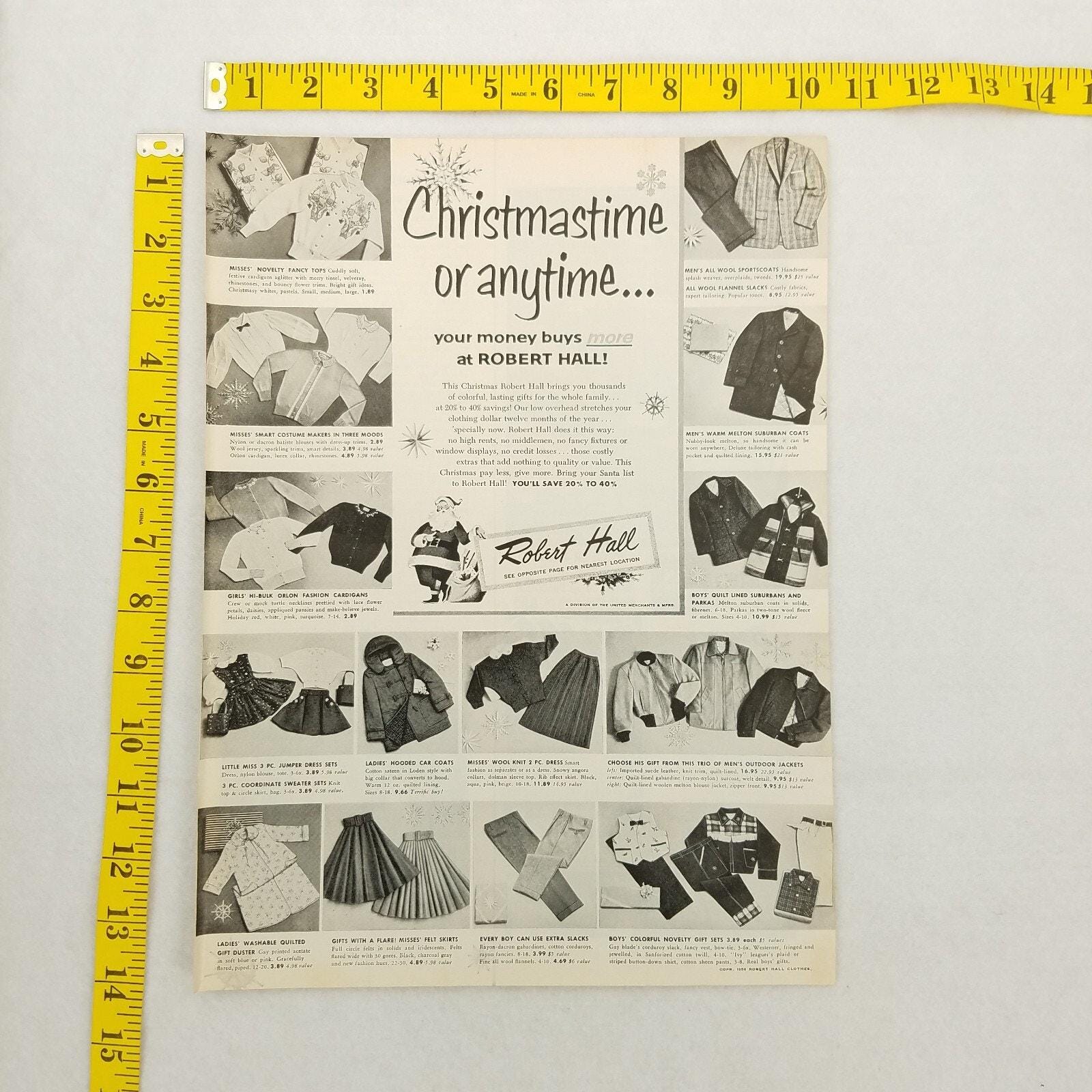 1956 Robert Hall Clothing Vintage Print Ad Your Money Buys More - Etsy