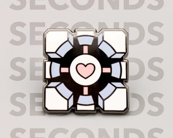 Portal Weighted Companion Cube High Quality Hard Enamel Pin - Etsy