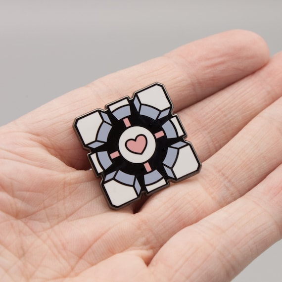 Portal Weighted Companion Cube High Quality Hard Enamel Pin - Etsy