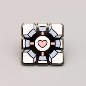 Portal Weighted Companion Cube High Quality Hard Enamel Pin - Etsy