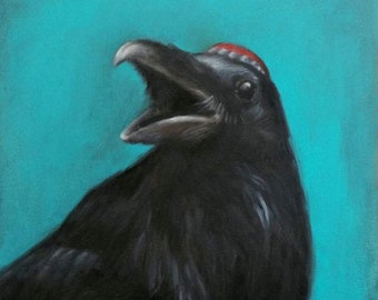 Crow Wearing Top Hat - Etsy