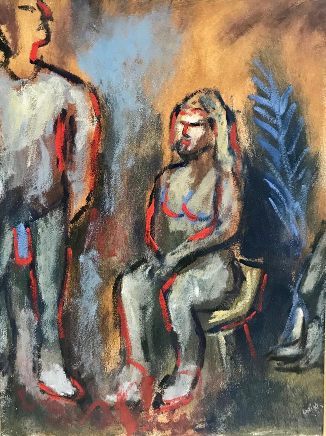 Abstract Oil Painting Study of Figures Inspiration From Picasso and ...