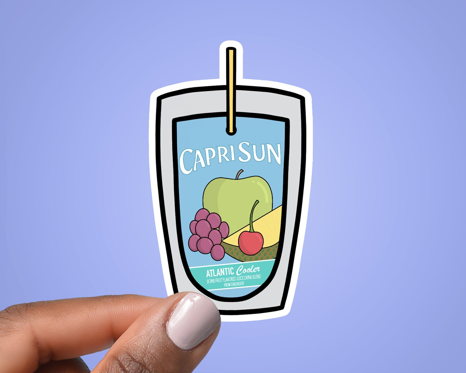 Capri Sun Juice Box Sticker, Glossy Waterproof Water Bottle Sticker ...