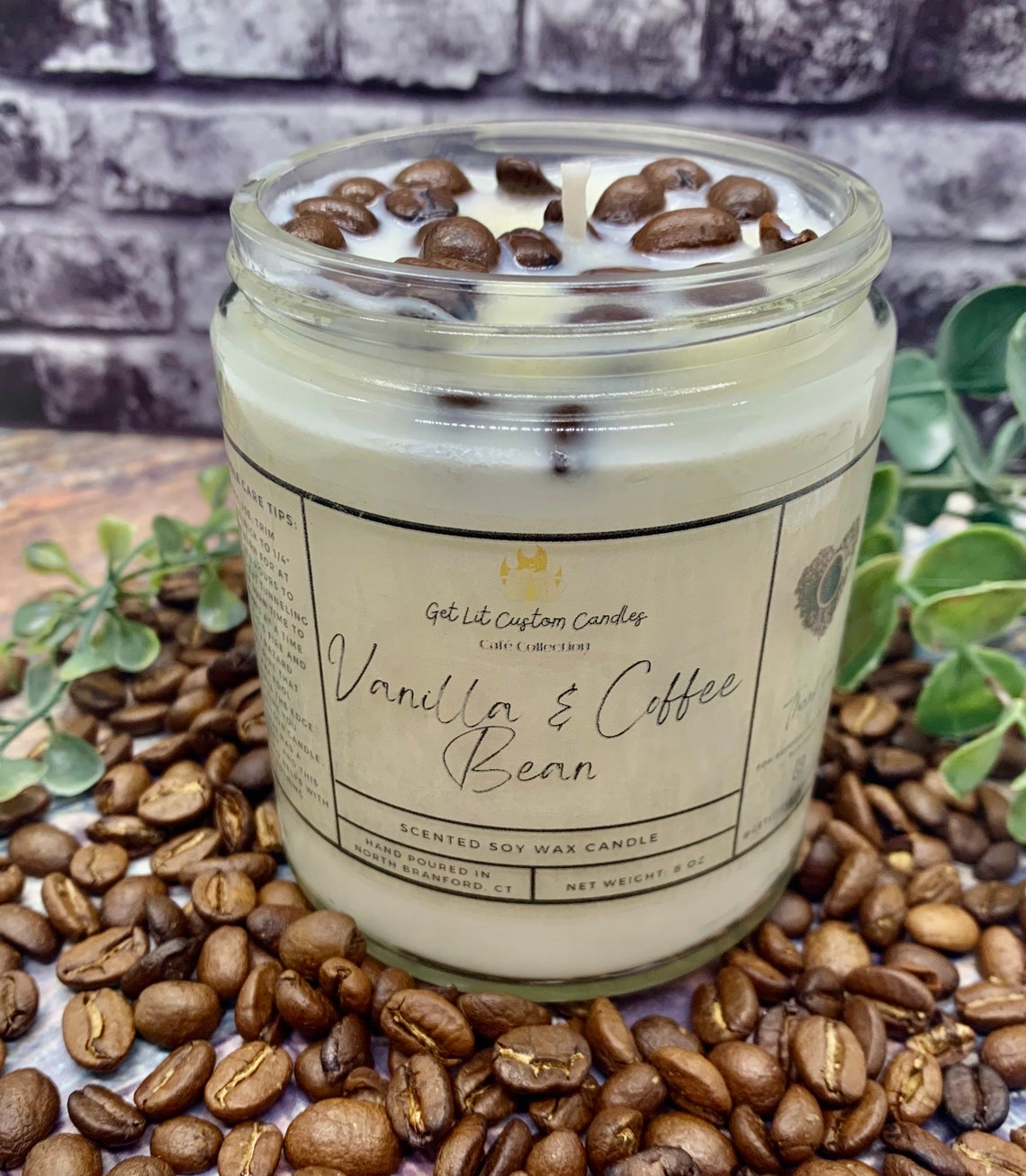 Coffee Bean Hand-poured Soy Candle - Etsy