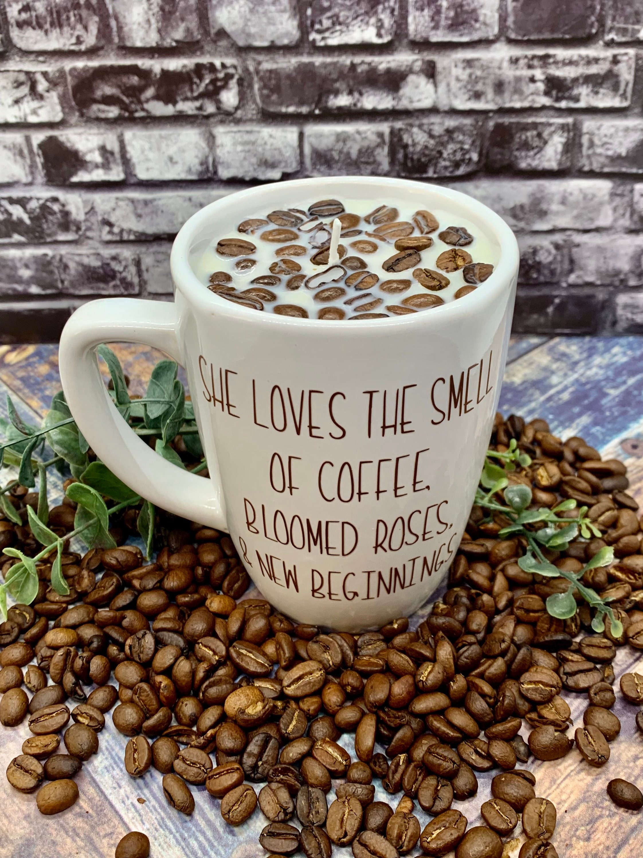 Coffee Bean Hand-poured Soy Candle - Etsy