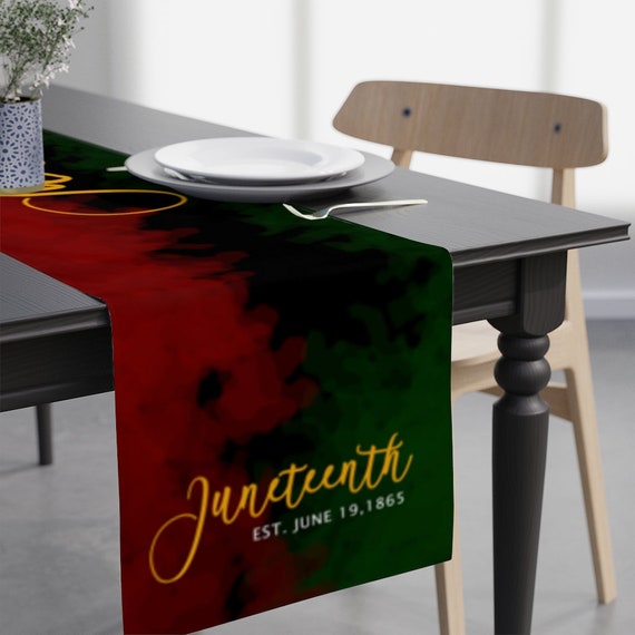 Juneteenth Table Runner Juneteenth Party Table Runner | Etsy