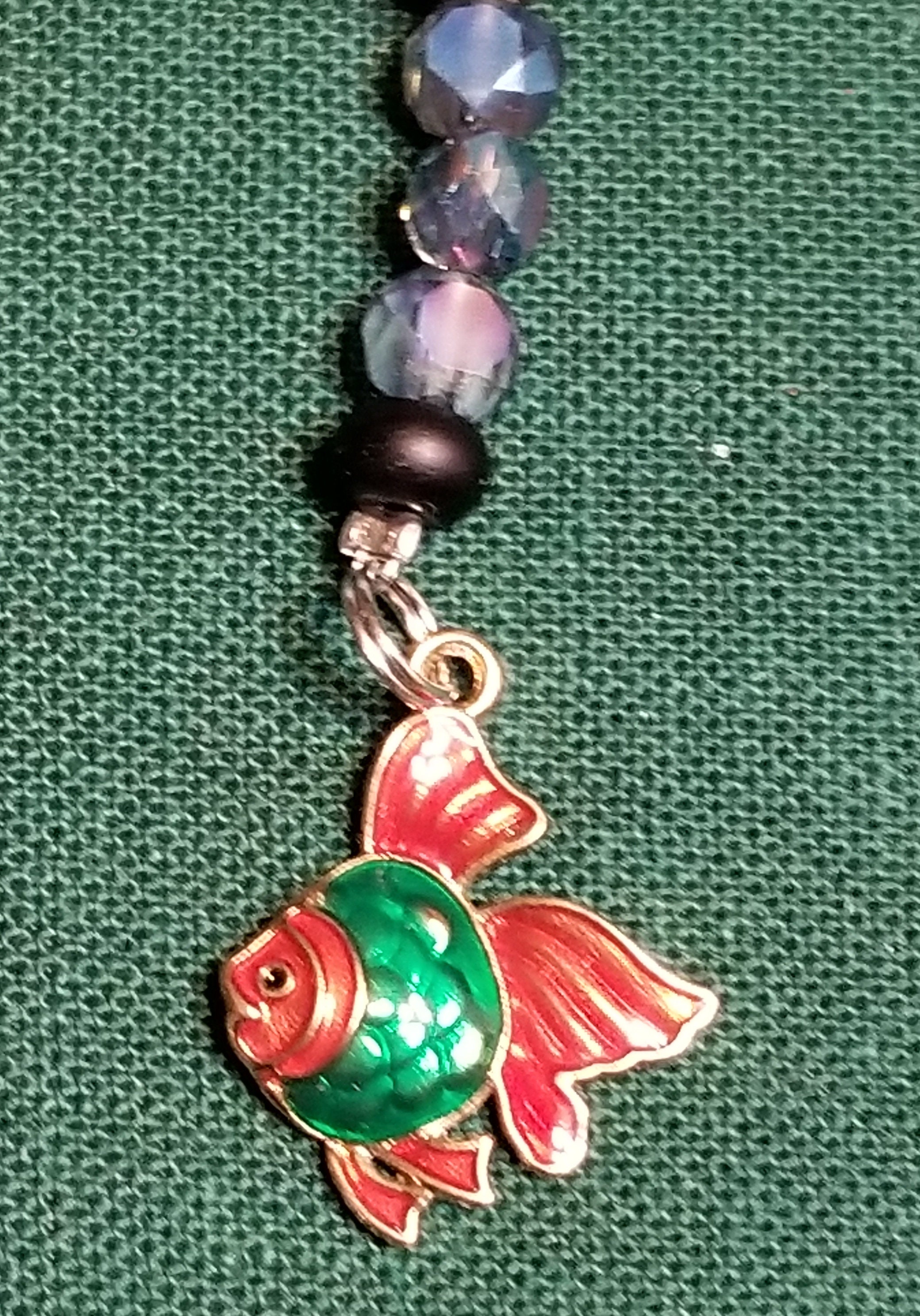 Beaded Scissor Fob With Fish Charm - Etsy