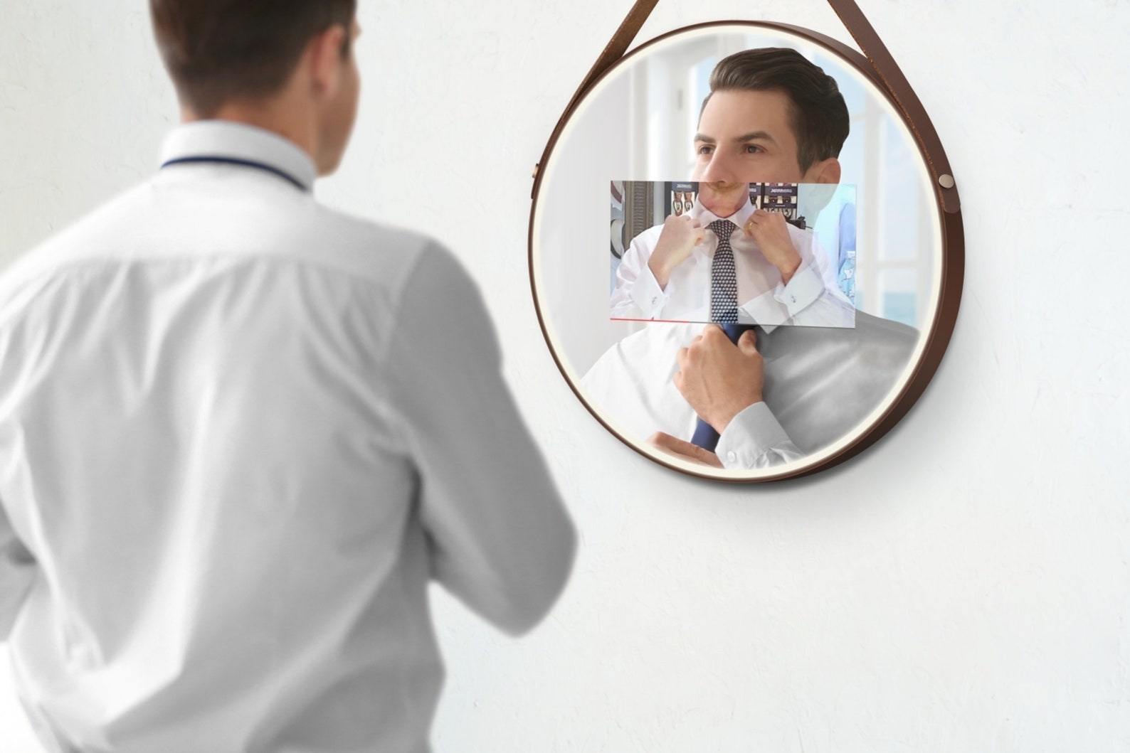 Smart Mirror LED and Touch Screen With Leather Strap - Etsy Canada