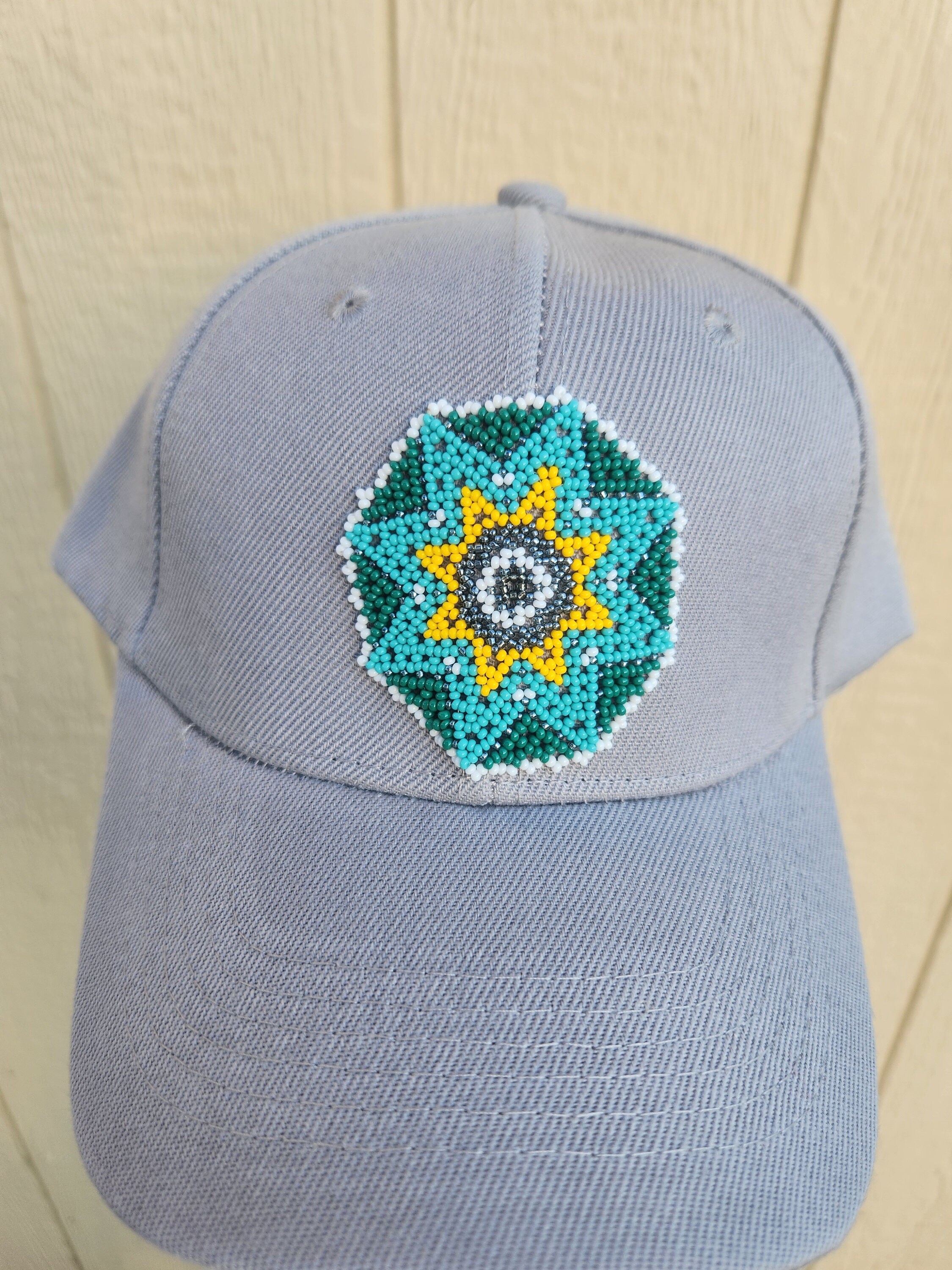 Native Huichol Style Beaded Basbeball Cap - Etsy