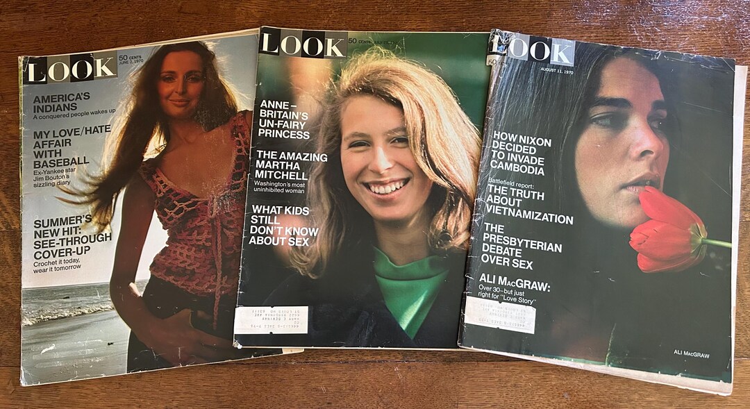 LOOK Magazine 1970 Lot of 3 - Etsy