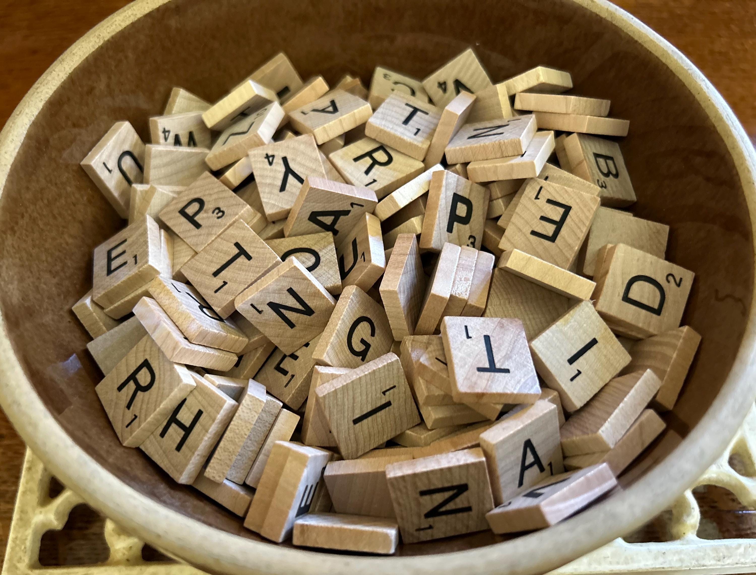 Scrabble Tiles and Holder - Etsy