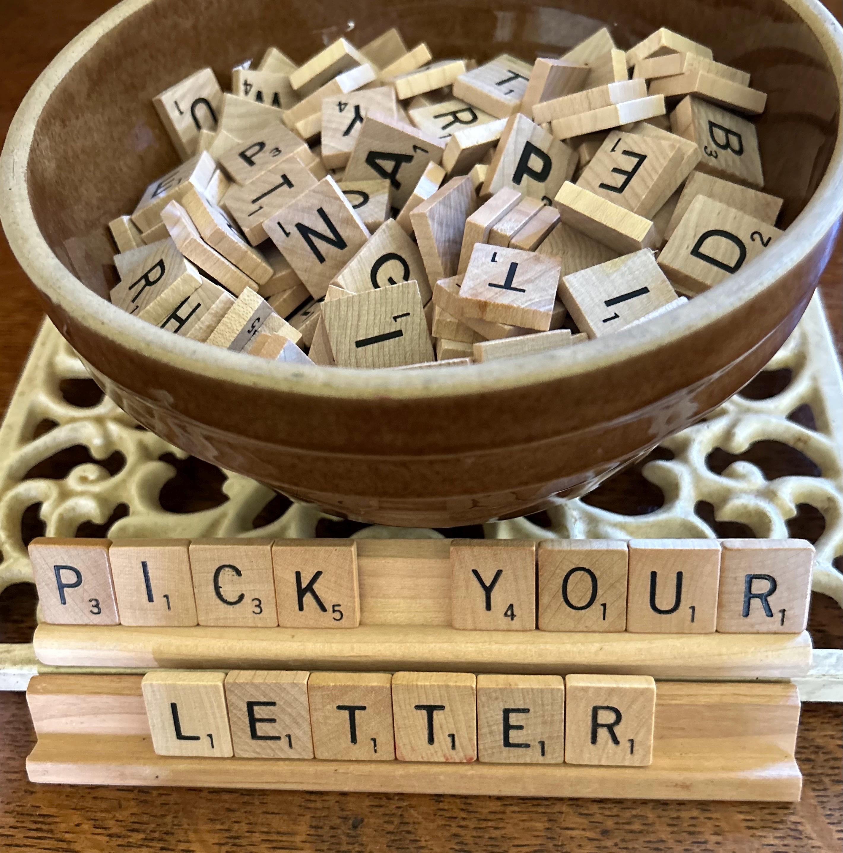 Scrabble Tiles and Holder - Etsy