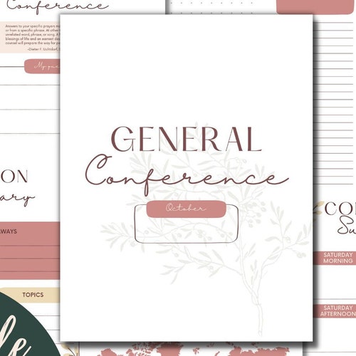 LDS General Conference Journal Printable Instant Download - Etsy