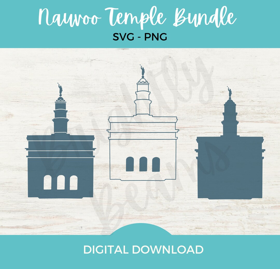 Nauvoo LDS Temple SVG Cut File and PNG | Silhouette, Cricut, Glowforge ...